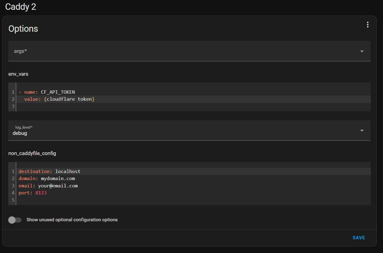 Connect to Home Assistant using Caddy 2